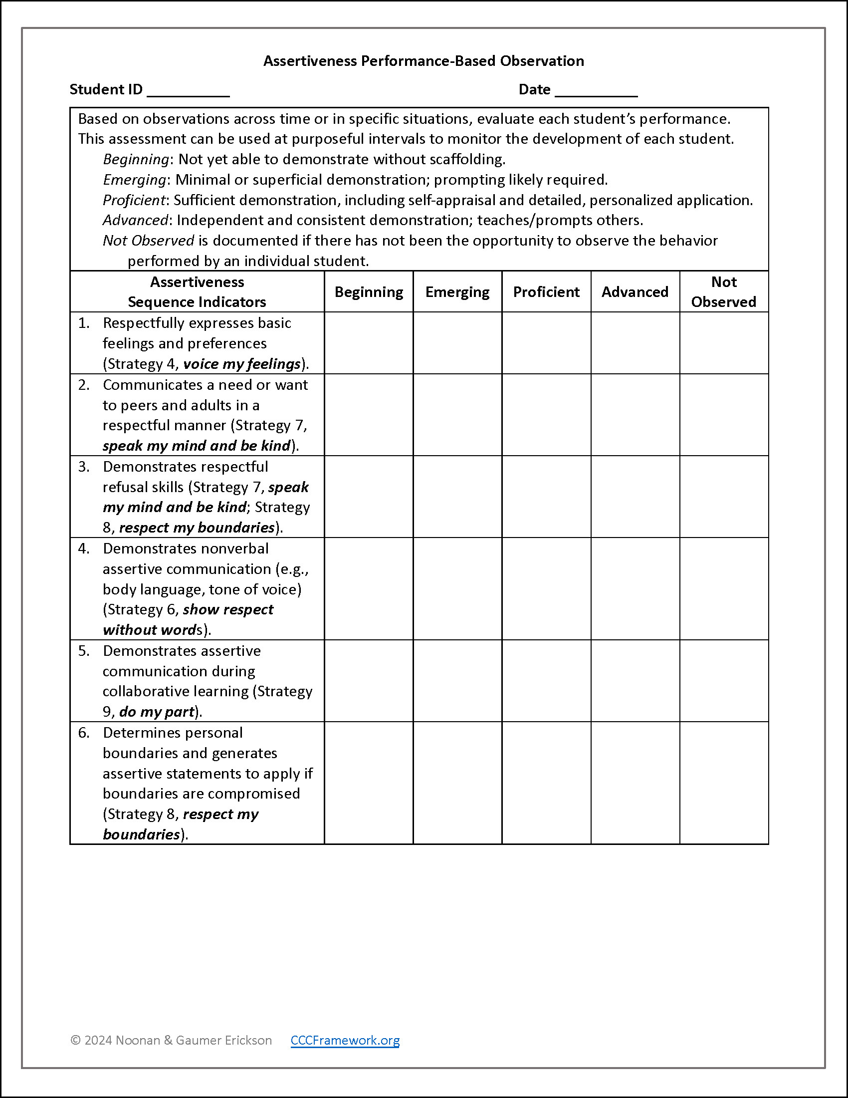 Assertiveness Lessons [Secondary]