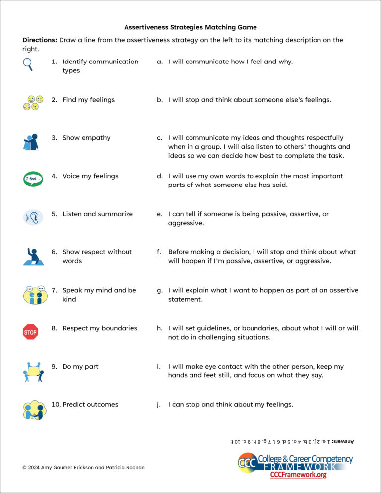 Assertiveness Lessons [Secondary]