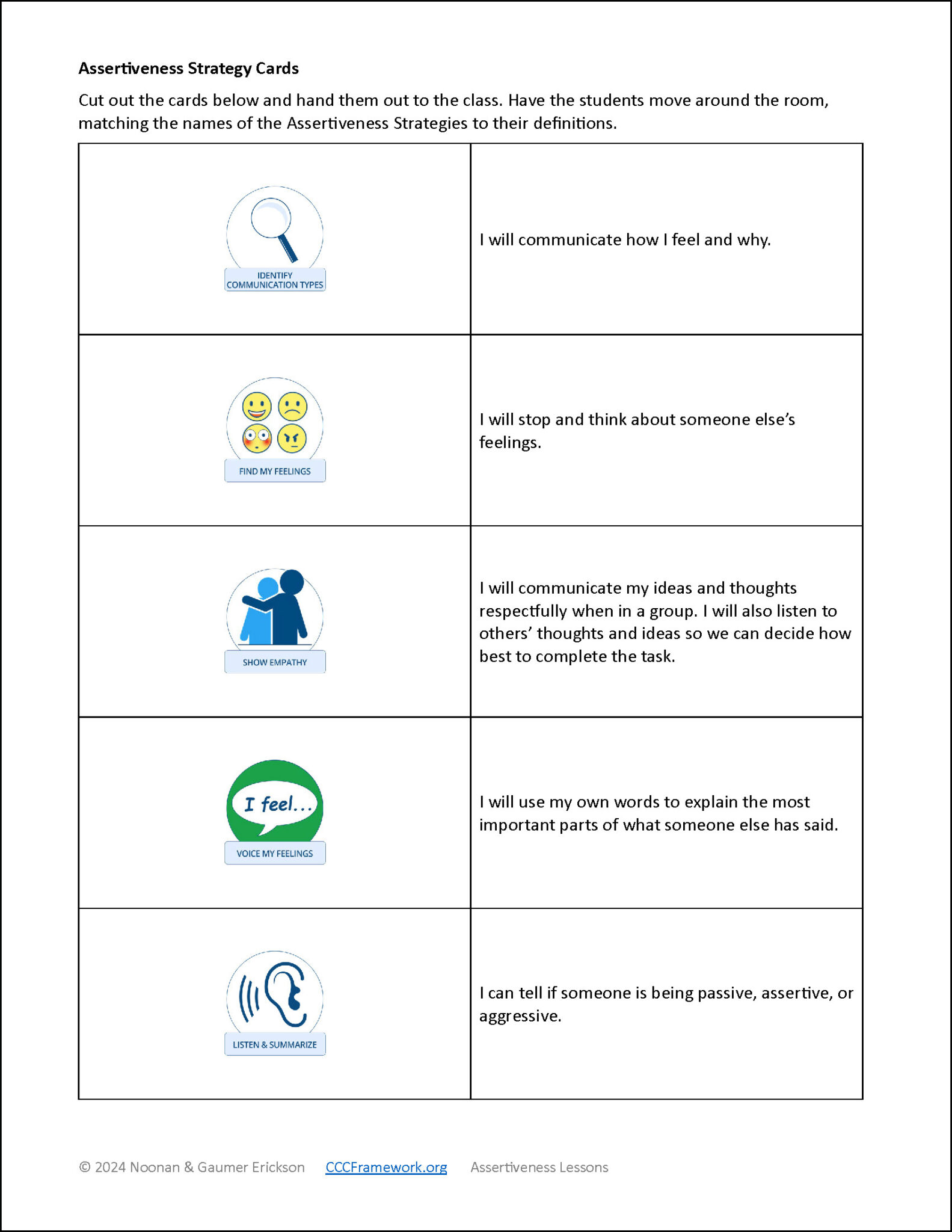 Assertiveness Lessons [Secondary]