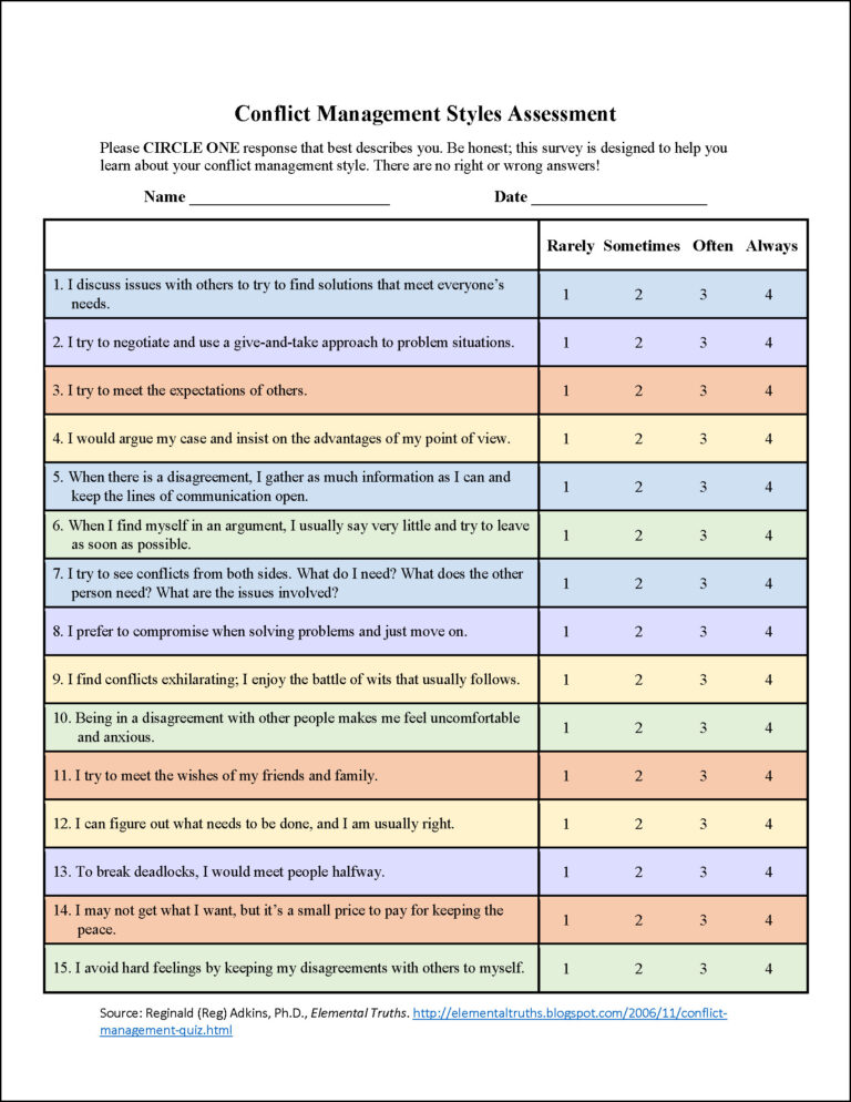 Conflict Management Lessons [Secondary]: Materials